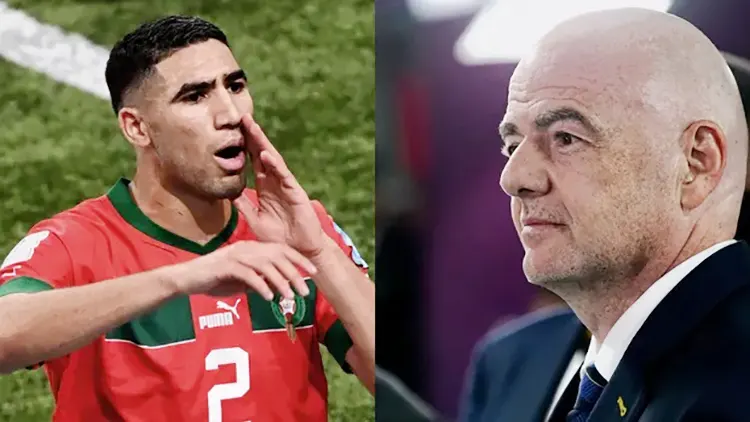 ফিফা সভাপতি ইনফান্তিনোর সামনে চেঁচালেন হাকিমি, ঘটনা ধামাচাপা দেয়ার চেষ্টা